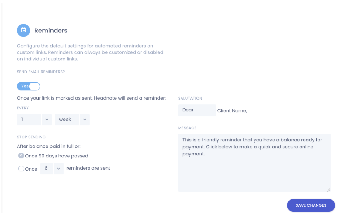 How do I set up automated payment reminders? – Headnote How do I set up automated payment reminders? – Headnote